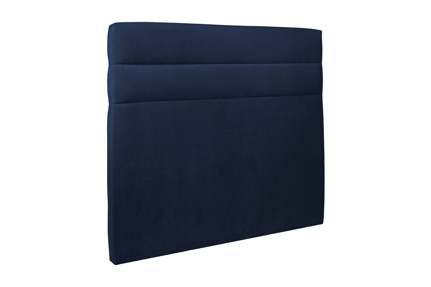 Tête de lit 150 cm Lignes - Tissu Velours Bleu Ocean