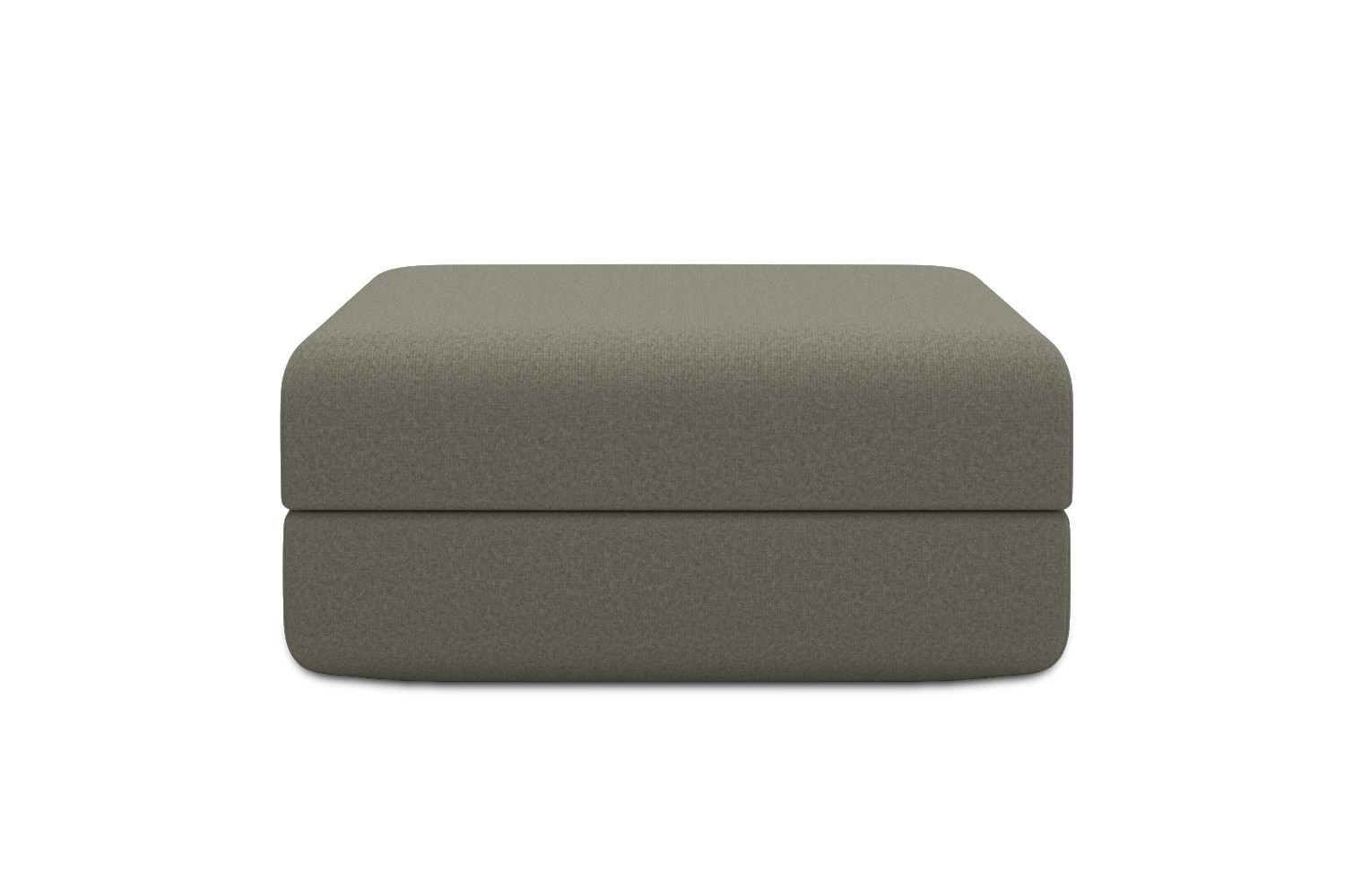 Pouf convertible et modulable - Tissu lisse Taupe