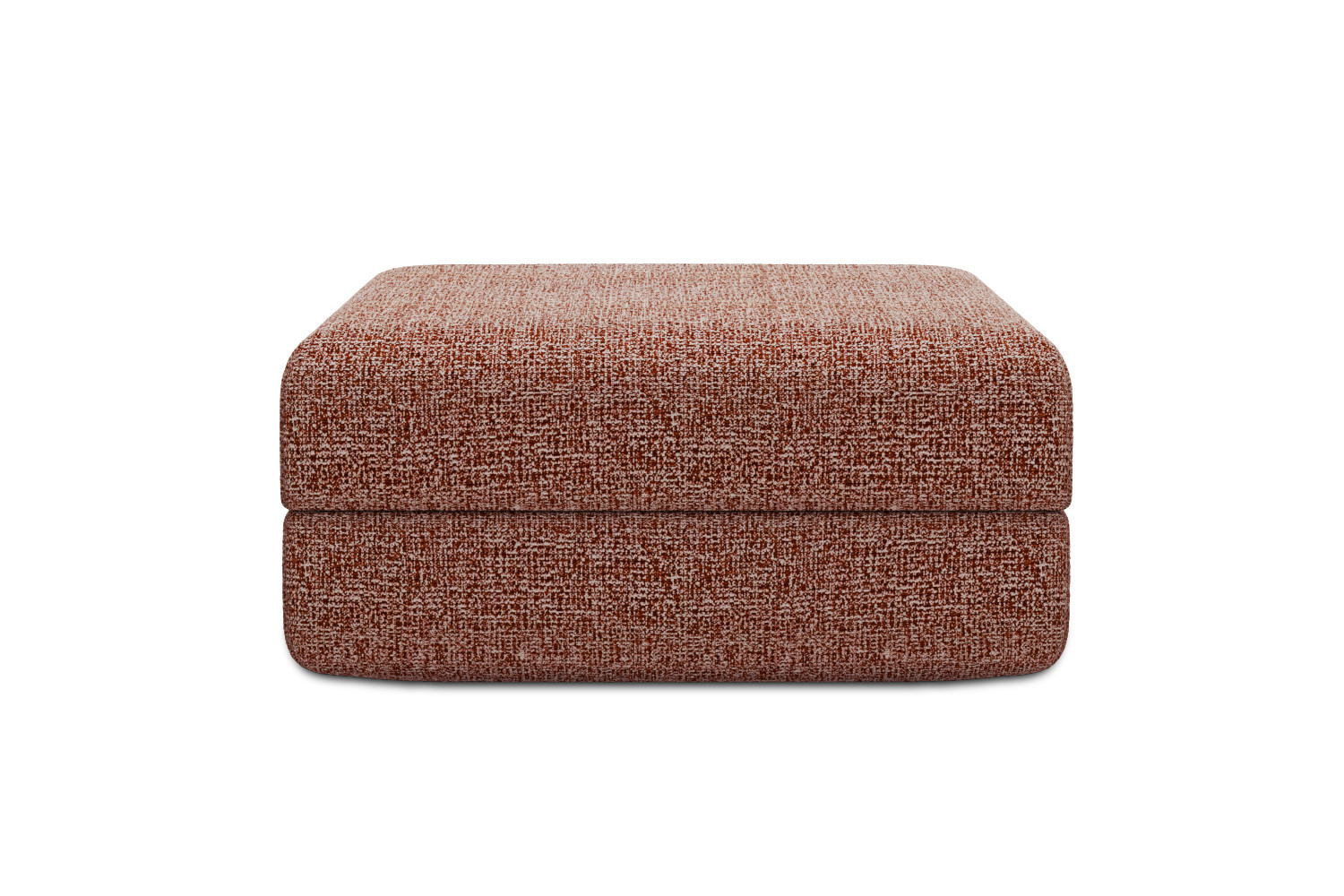 Pouf convertible et modulable - Tissu tweed Rouge