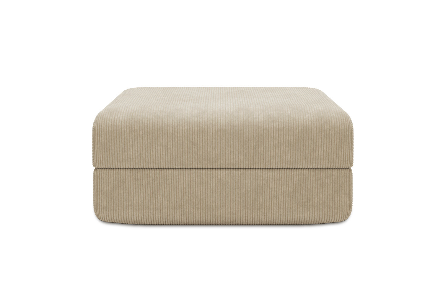 Pouf convertible et modulable - Velours côtelé Beige